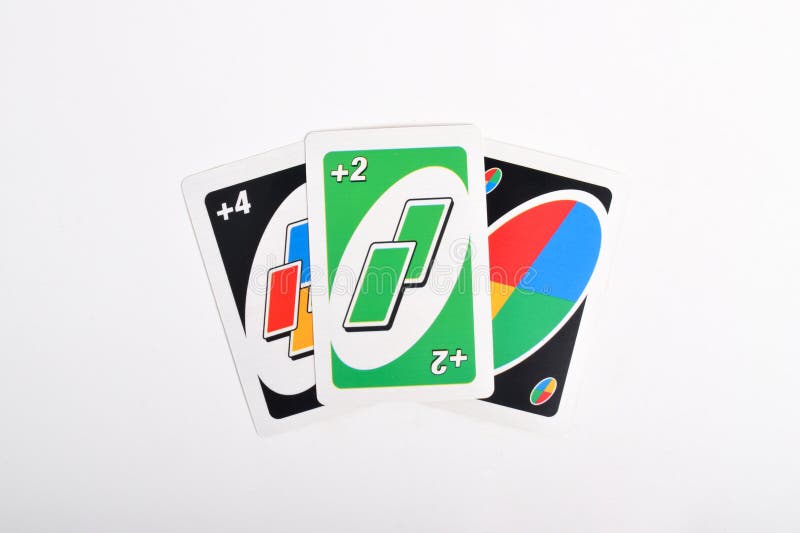 Stack of UNO Game Cards on White Background Editorial Stock Image ...