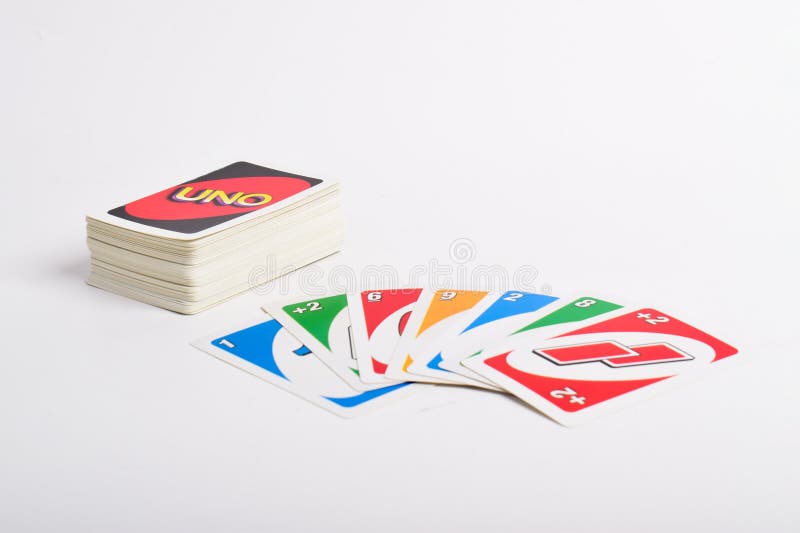 Stack of UNO Game Cards on White Background Editorial Stock Photo ...