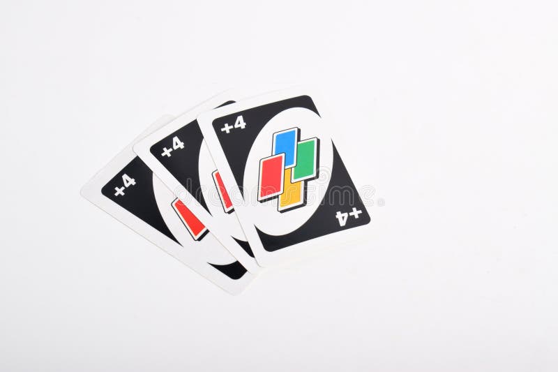 Stack of UNO Game Cards on White Background Editorial Image - Image of ...