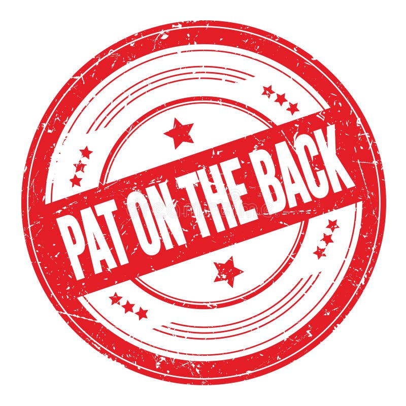 PAT on the BACK Text on Red Round Grungy Stamp Stock Illustration ...