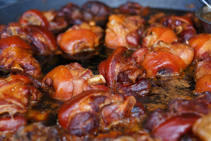 Pata Roasted E Fervida Da Carne De Porco Foto de Stock - Imagem de ...