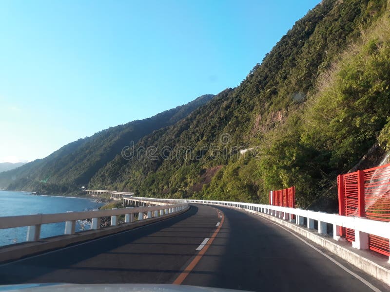 Patapat Viaduct, Early Morning Sun Highway Hills, Phils. Stock Image ...