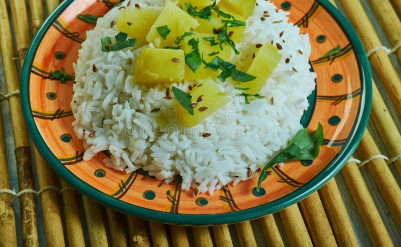 Patatesli Kubbe Pilavi stock image. Image of palaw, potatoes - 164532895