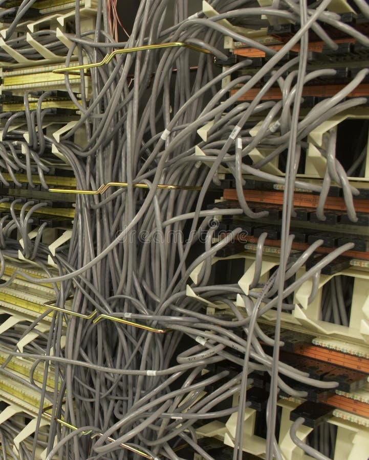 Patch Board Mess stock image. Image of communications, business - 262637