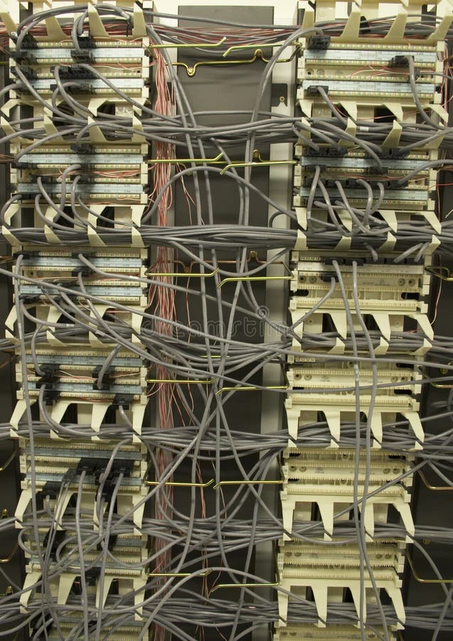 Patch Board Mess 2 stock photo. Image of plug, network - 262636