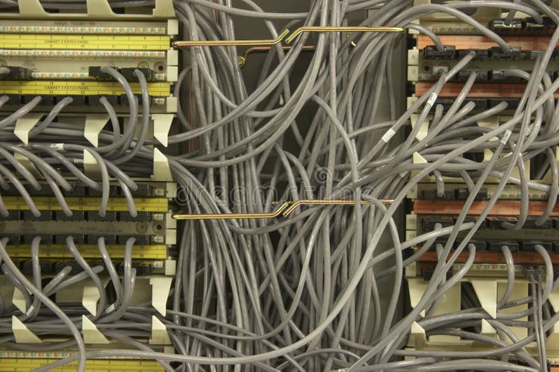 Patch Board Mess stock image. Image of communications, business - 262637