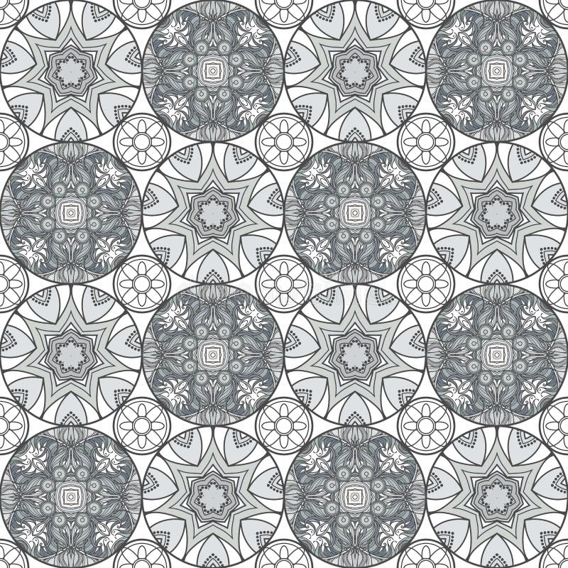 Patch Boho Flower Seamless Pattern. Mandala Patchwork, Stock Vector ...