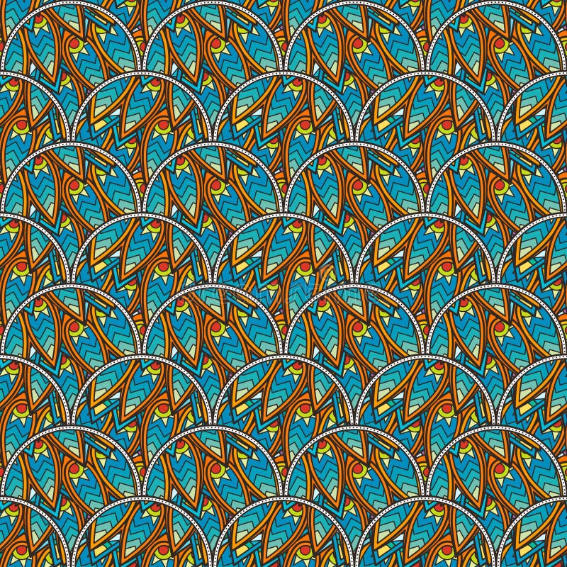 Patch Boho Flower Seamless Pattern. Mandala Patchwork, Oriental Design ...