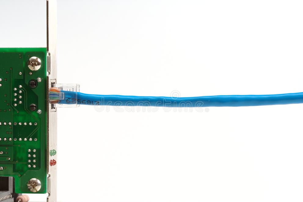 Patch Cable in Interface Card Stock Image - Image of green, hindrance ...