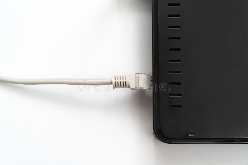 Patch Cable, Patch Cord, Connecting Cord in the Router Stock Image ...