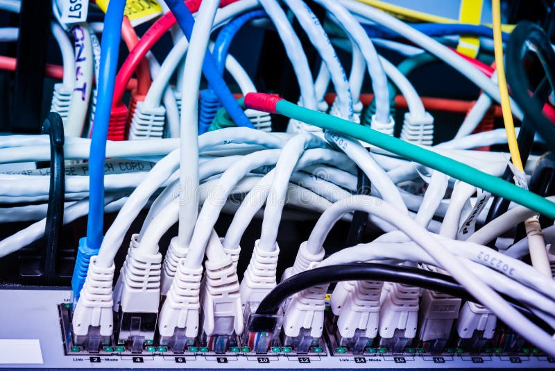 228 Data Cables Connect Network Interface Tech Hub Stock Photos - Free ...