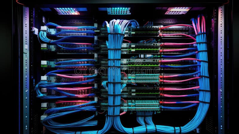 Patch cabling solutions stock illustration. Illustration of cables - 327531532