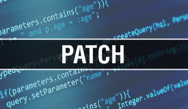 Patch Concept Illustration Using Code For Developing Programs And App Patch Website Code With
