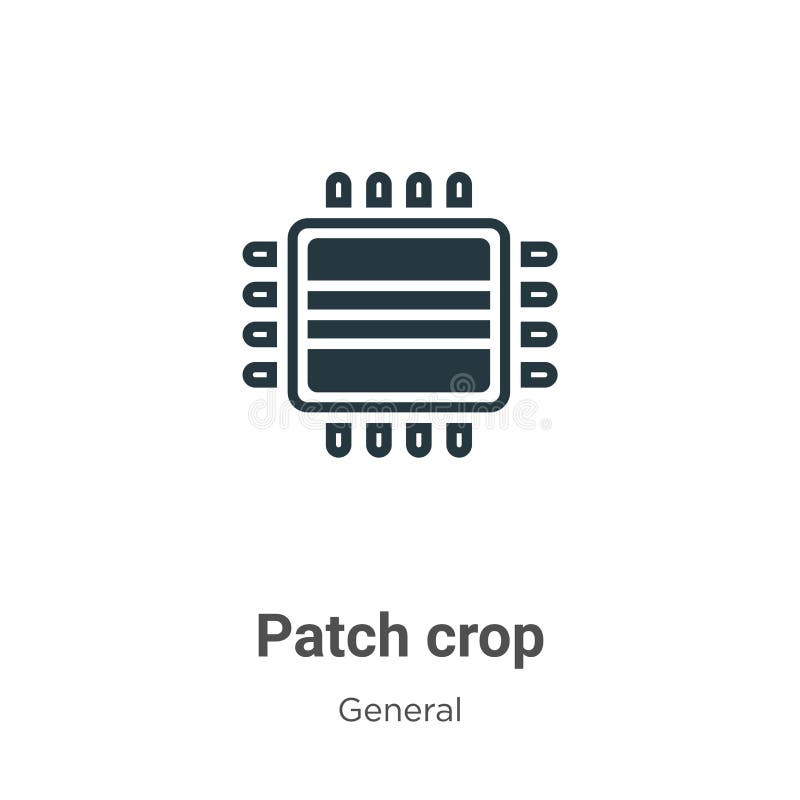 Patch Crop Vector Icon on White Background. Flat Vector Patch Crop Icon ...