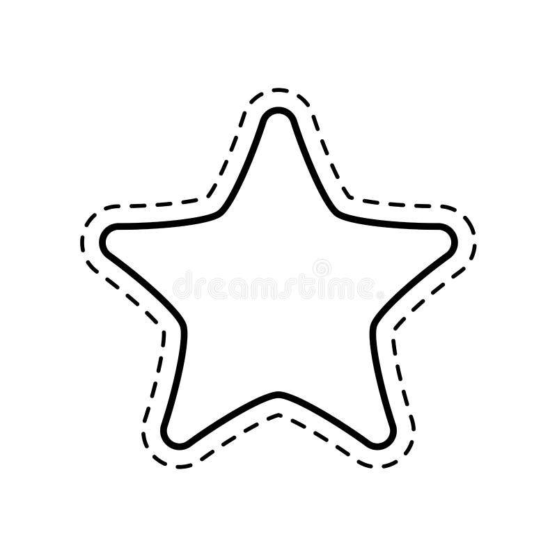Patch of Cute Shooting Star Applique in Frame Circular Stock ...