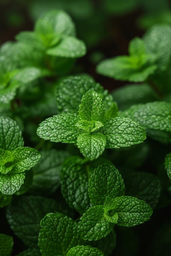 A Patch of Fragrant Mint Leaves, Ideal for Refreshing Herbal Teas Stock ...