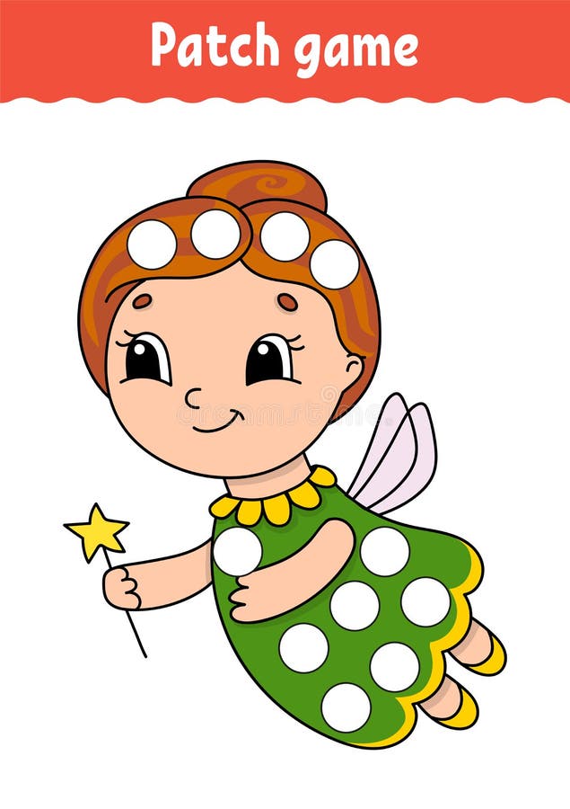 Patch Game for Children. Do a Dot Coloring Page. Educational Activity ...