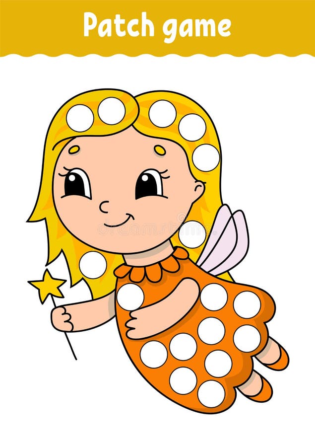 Patch Game for Children. Do a Dot Coloring Page. Educational Activity ...