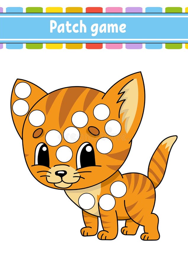 Patch Game for Children. Do a Dot Coloring Page. Educational Activity ...