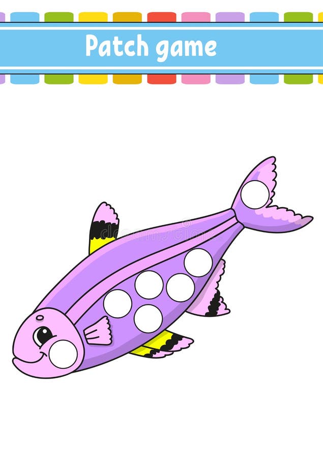 Patch Game for Children. Do a Dot Coloring Page. Educational Activity ...