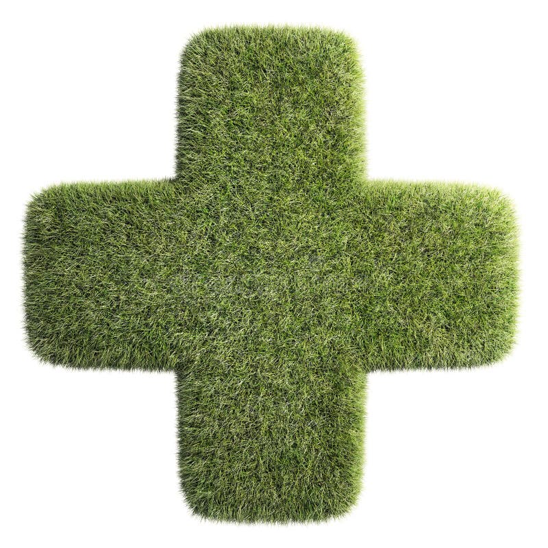 Patch of Grass Shaped Like a Cross Stock Illustration - Illustration of ...