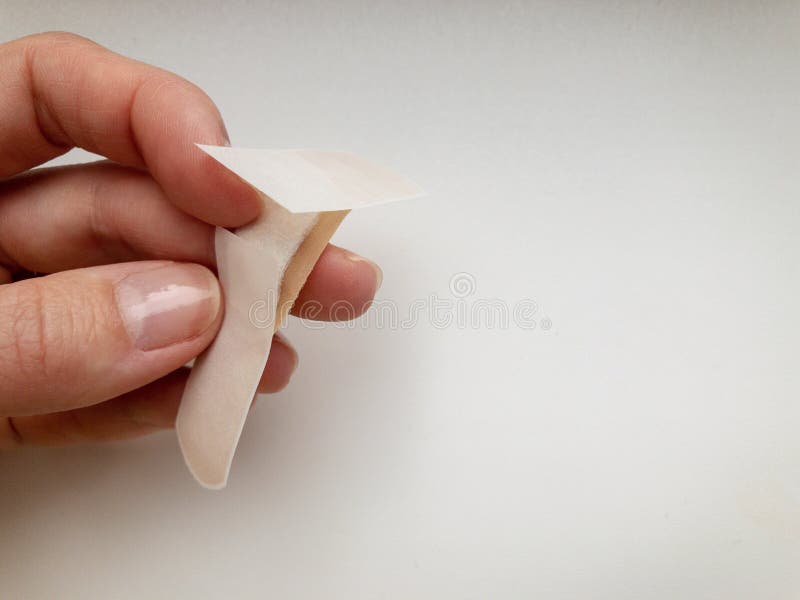 Patch in Hand on a White Background Stock Image - Image of people ...