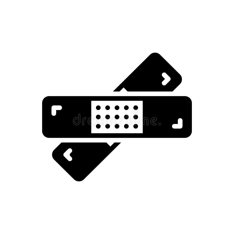 Black Solid Icon for Patch, Mend and Repair Stock Vector - Illustration ...