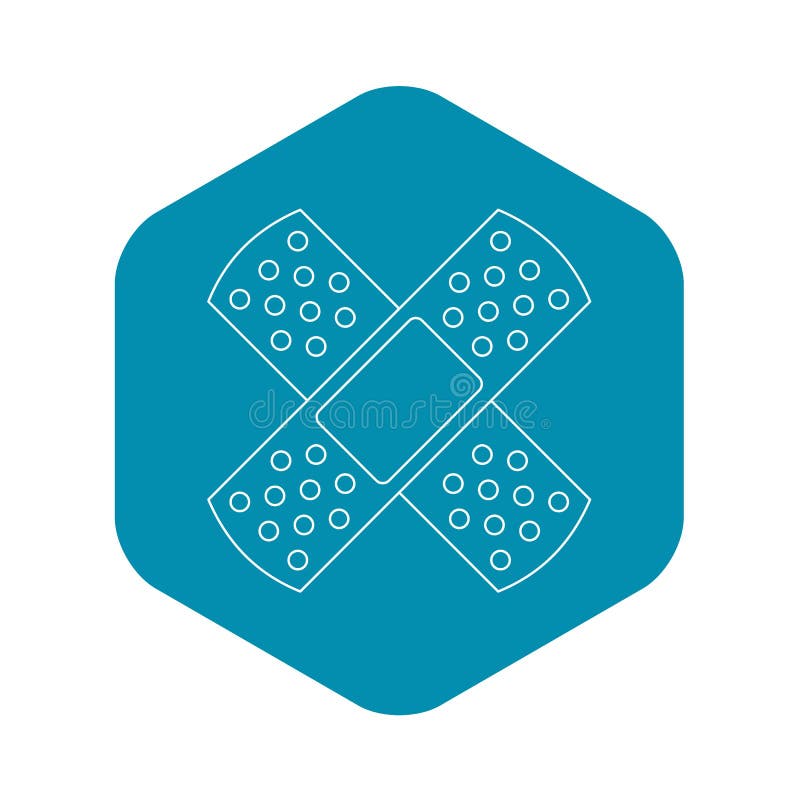 Patch icon, outline style stock vector. Illustration of patch - 144804568