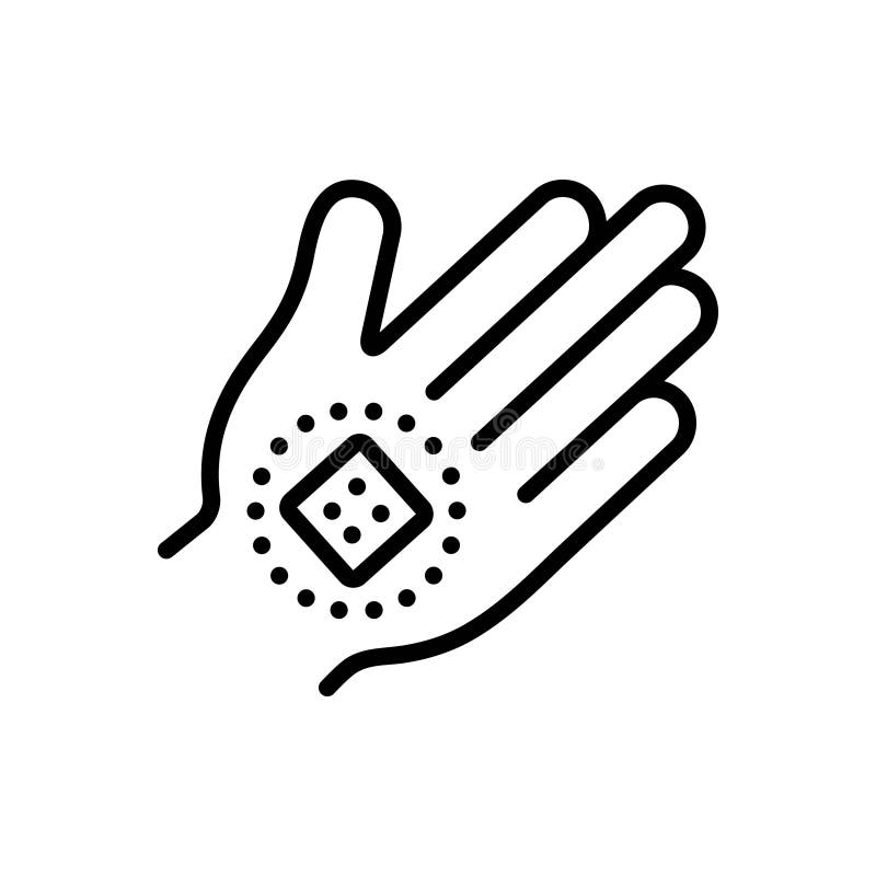 Black Line Icon for Patch, Swatch and Bandage Stock Vector ...