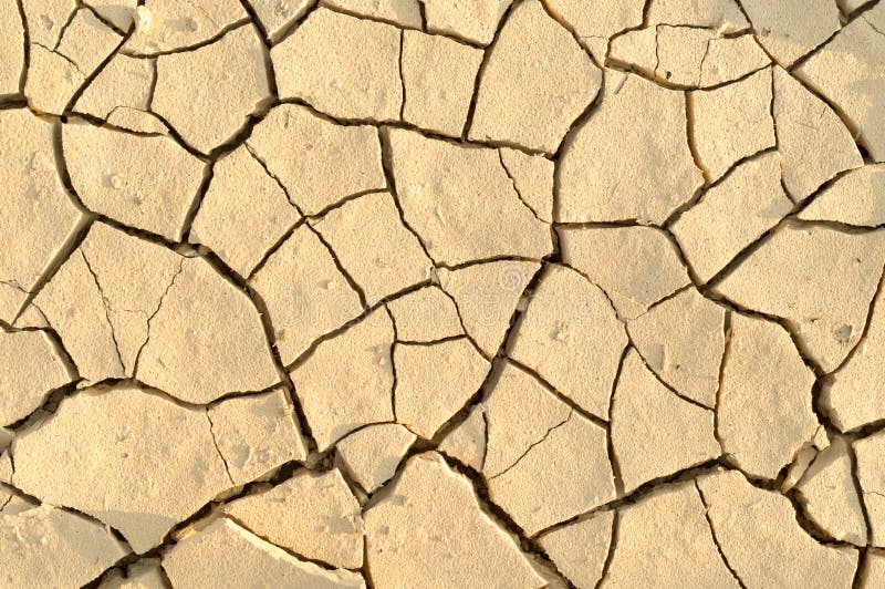 Land with Dry Ground Shot from Above in Warm Tint Stock Photo - Image ...