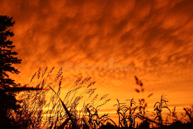 Red sunset in Wisconsin stock photo. Image of america - 150065844