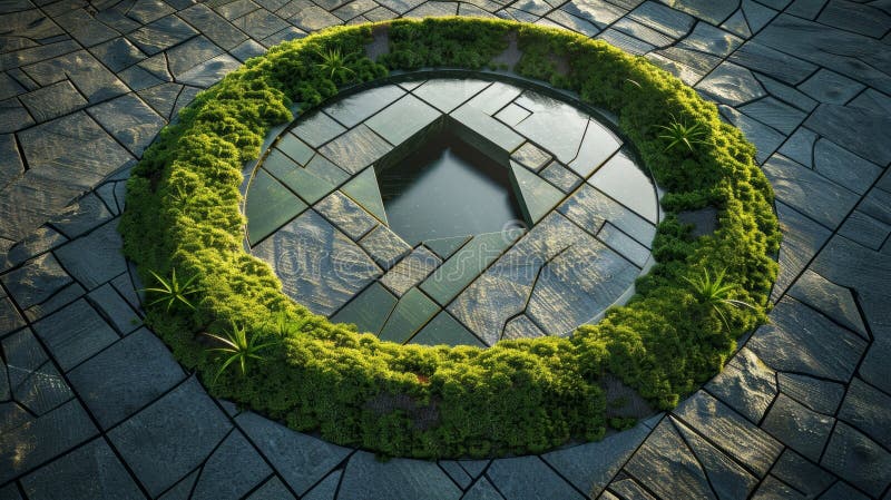 A Patch of Moss Outlining a Perfect Circle Demonstrating the Intricate ...