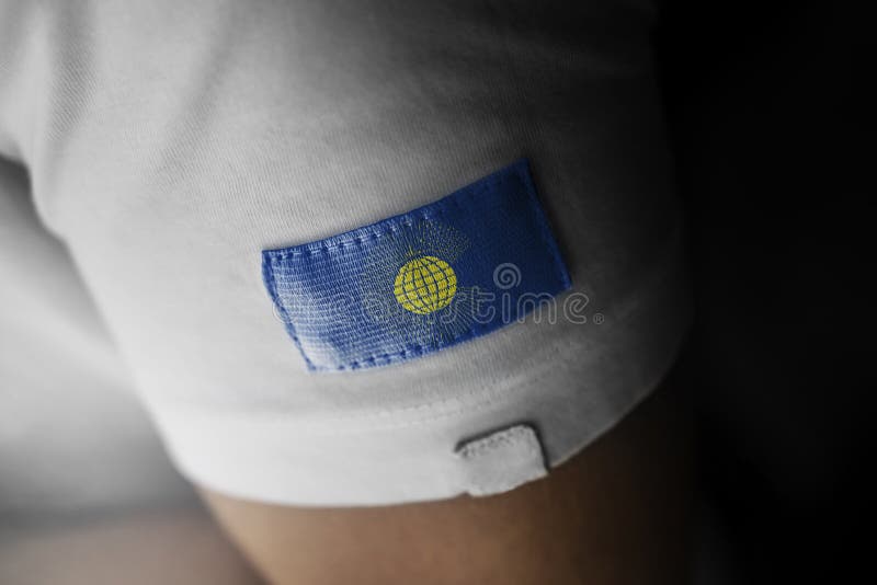 Patch of the National Flag of the Commonwealth on a White T-shirt Stock ...
