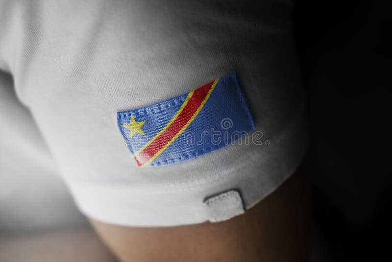 Patch of the National Flag of the Democratic Republic of the Congo on a ...