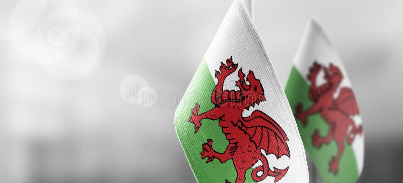 Patch of the National Flag of the Wales on a White T-shirt Stock Image ...