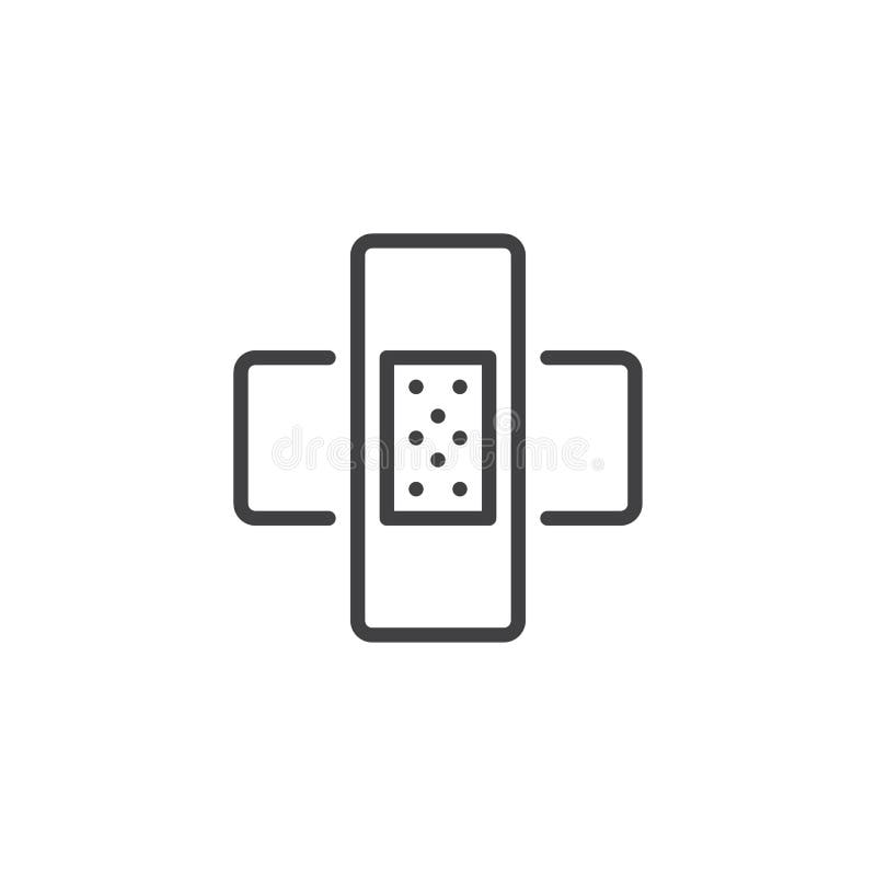 Patch outline icon stock vector. Illustration of line - 109932888