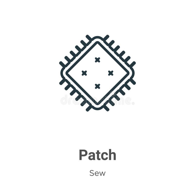 Patch outline icon stock vector. Illustration of line - 109932888