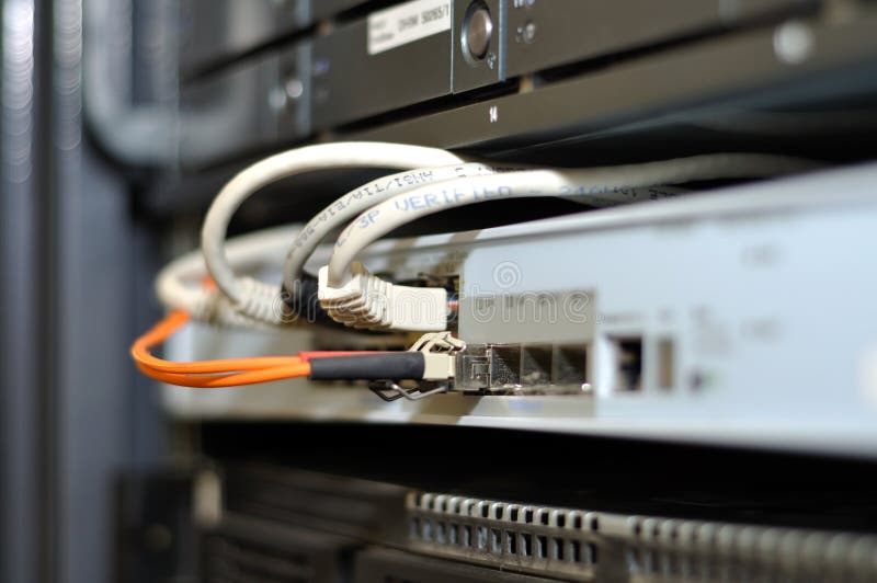 Patch panel in datacenter stock photo. Image of ethernet - 9460050
