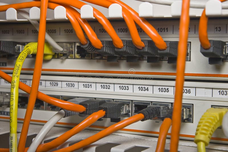 Patch panel stock image. Image of data, plugs, router - 4869965