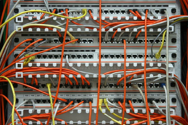 Telephone Switchboard Panel and Wiring Stock Photo - Image of panel ...