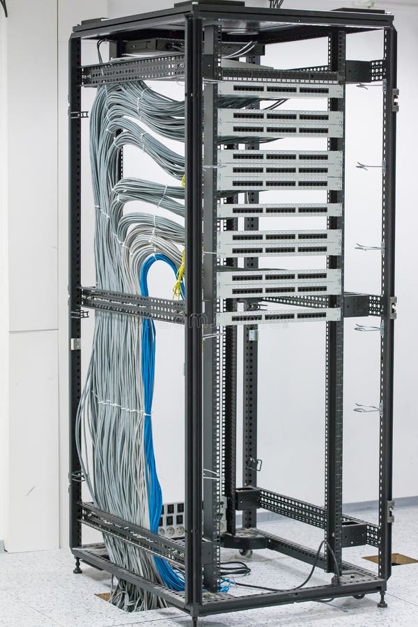 Patch panel stock image. Image of empty, cabinet, data - 60910783