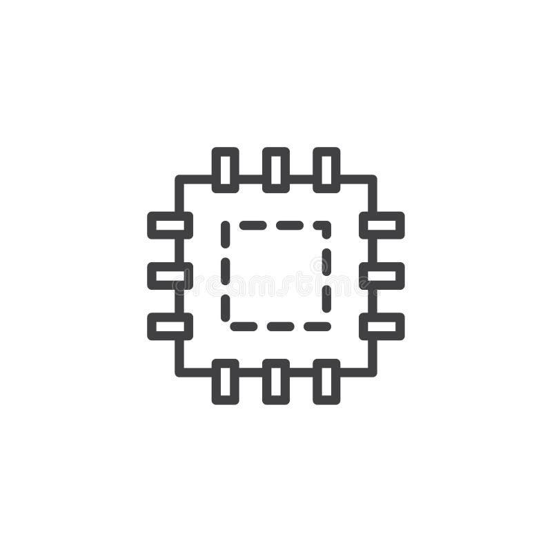 Patch panel outline icon stock vector. Illustration of pictogram ...