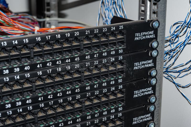 Network LAN patch panel stock photo. Image of panel, optic - 40259216