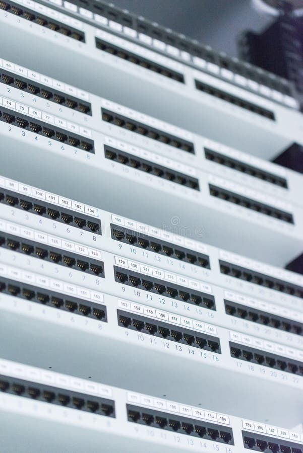 Patch panel stock image. Image of panel, internet, communication - 60910807