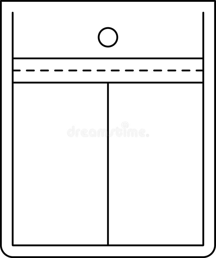 Patch Pocket Icon for Clothing. Isolated Line Vector Illustration Stock ...