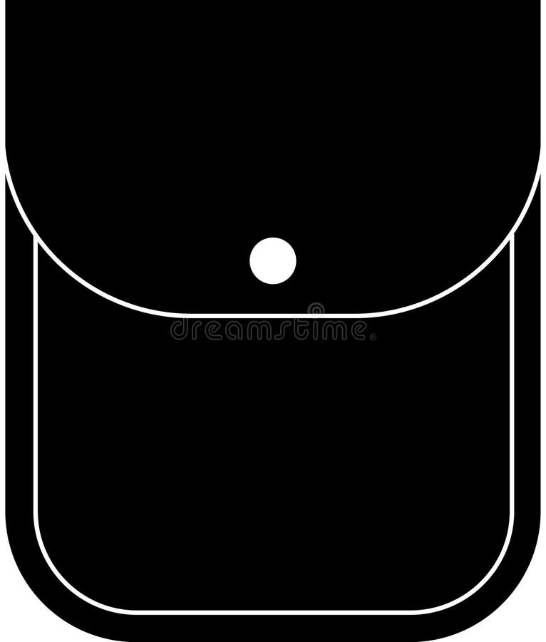 Patch Pocket Icon for Clothing. Isolated Line Vector Illustration Stock ...