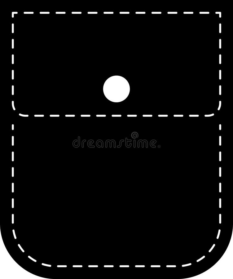 Patch Pocket Icon for Clothing. Isolated Line Vector Illustration Stock ...