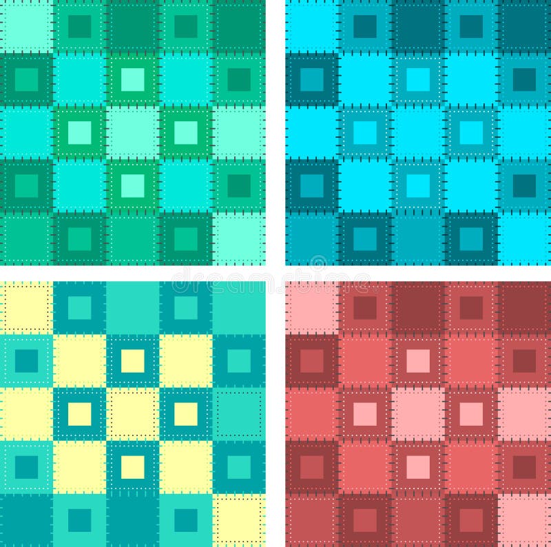 Patch Seamless Pattern. Vector Stock Illustration - Illustration of ...