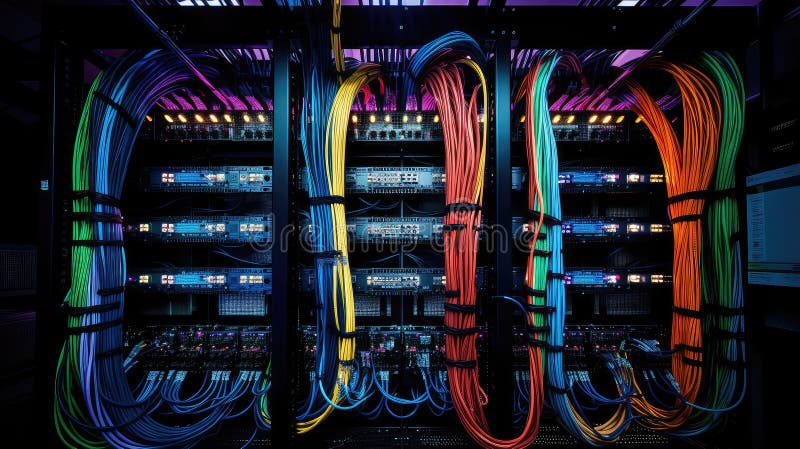 Patch server cables stock illustration. Illustration of connection ...