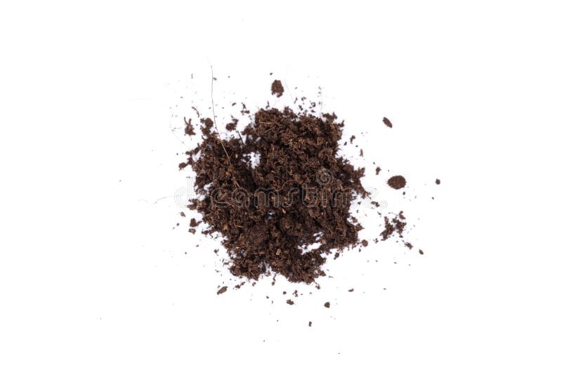 Patch of Soil or Mud Isolated on White Background Stock Image - Image ...